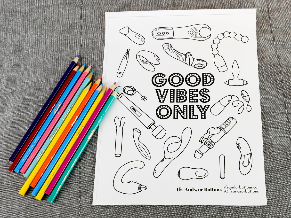 Good Vibes Only - Colouring Page PDF Download – Flamingo Market