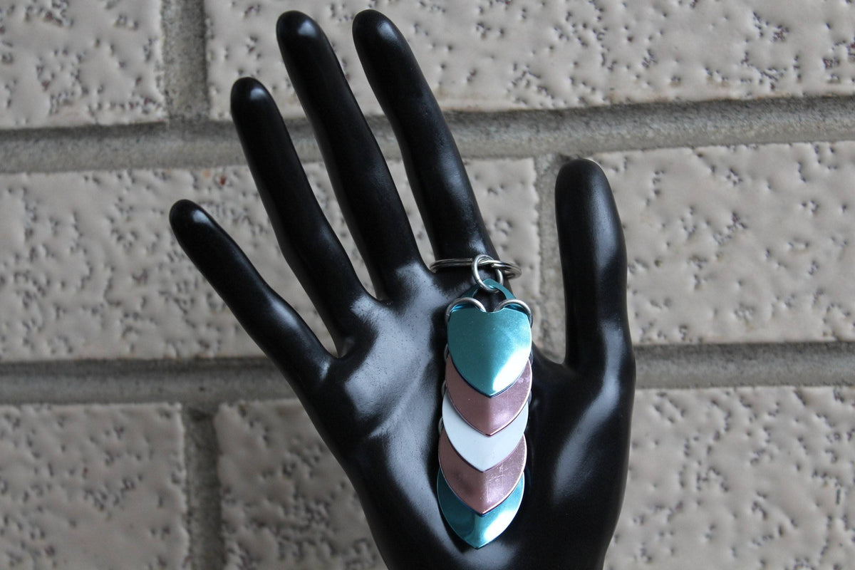 Transgender Pride Flag Scalemaille Keychain – Flamingo Market